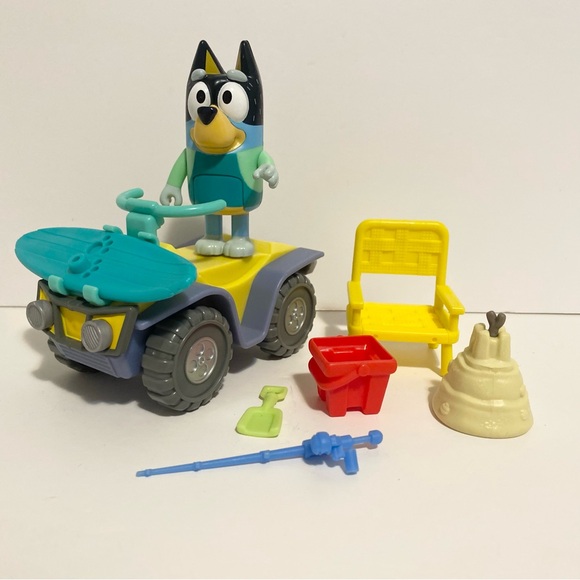 Toys | Bluey Beach Quad Atv Bandit Sand Castle Playset Car Toys Dad ...